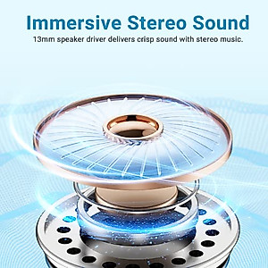 Wireless Earbuds Bluetooth Headphones 50H Playback IPX7 Waterproof Crystal Clear Call In-ear Ear Buds Stereo Earphones with Microphone Wireless Charging Case LED Power Display for Phone TV PC Laptop