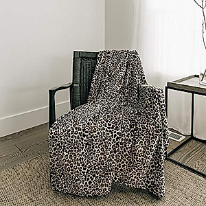 GRACED SOFT LUXURIES Throw Blanket Fleece Minky Microfiber Soft Throw (Leopard, XL Throw | Twin Size 60" x 80")