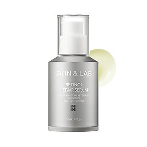 [SKIN&LAB] Retinol Repair Serum | Contains Vegan Retinol, Bakuchiol and Peptides| For Reduce Wrinkles & Fine Lines, Smoothing | Daily Facial Essence | For Sensitive Skin Type | 1.01 fl.oz