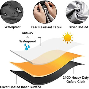 Outdoor Patio Chiminea Cover Skyour Waterproof Durable Wood Burning Chimineas Covers Dustproof Chimney Fire Pit Heater Protector Cover (Black)