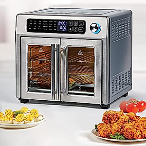 Emeril Lagasse 26 QT Extra Large Air Fryer, Convection Toaster Oven with French Doors, Stainless Steel (Renewed)