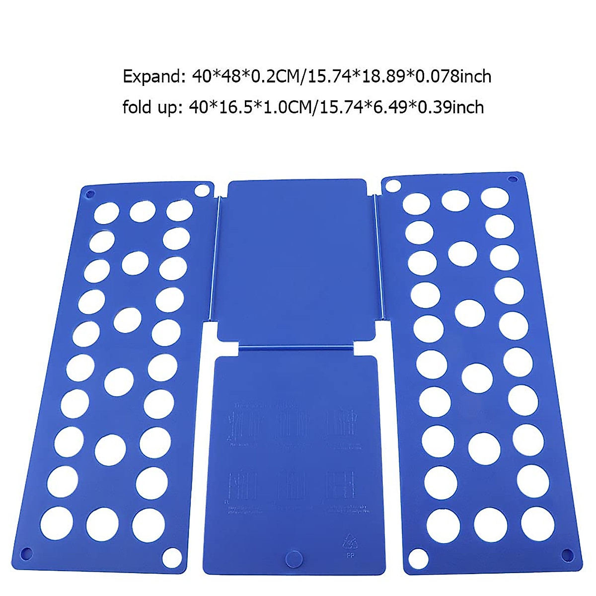 GLOGLOW Clothes Folder, 3 Steps Fast Efficient Folding Board T Shirt Folder Assemblable Clothing Folders Boards for Pants Towels Shirt Folder Clothes (Blue)