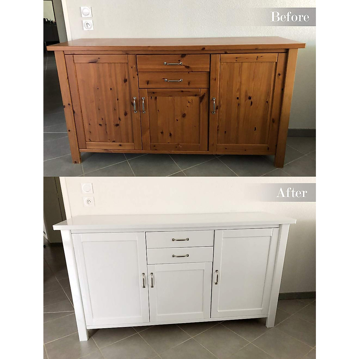 Yenhome White Contact Paper Peel and Stick Cabinets Countertops Waterproof 17.7"x118" Glossy White Wallpaper Peel and Stick Modern Adhesive Kitchen Countertop Contact Paper for Desk Furniture Wardrobe