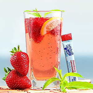 Wyler's Light Singles to Go Powder Packets, Water Drink Mix, Variety Pack, Pink, Strawberry & Blueberry Lemonade, Sugar & Caffeine Free, On-The-Go, 40 Count