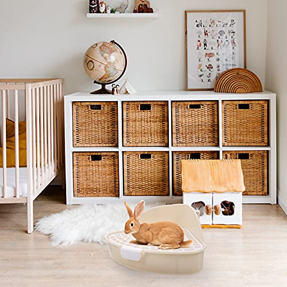 PATKAW Large Rabbit Litter Rabbit Corner Potty Rabbit Toilet Box Rabbit Potty Box Box Potty Corner