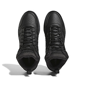 adidas Men's Hoops 3.0 Mid Basketball Shoes, Black/Carbon/White, 9.5