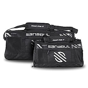 Sanabul Lab Series Mesh Duffel Gym Bag (Black/White, Oversize)
