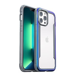 RAPTIC Shield for iPhone 13 Pro Case, Shockproof Protective Clear Case, Military 10ft Drop Tested, Durable Aluminum Frame, Anti-Yellowing Technology Case for iPhone 13 Pro, Iridescent