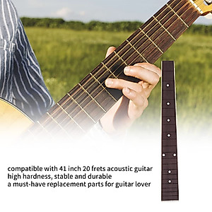 Guitar Neck, Rosewood Fretboard Replacement for 41 Inch 20 Frets Acoustic Guitar Guitar Fretboard Replacement