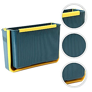 ARTIBETTER 3pcs Foldable Folding Wastebasket Basket Saving Mounted Door Can Supplies Hanging Closable Car Kitchen Cabinet Small Home Bathroom Container Bedroom Mini for Recycling Bucket