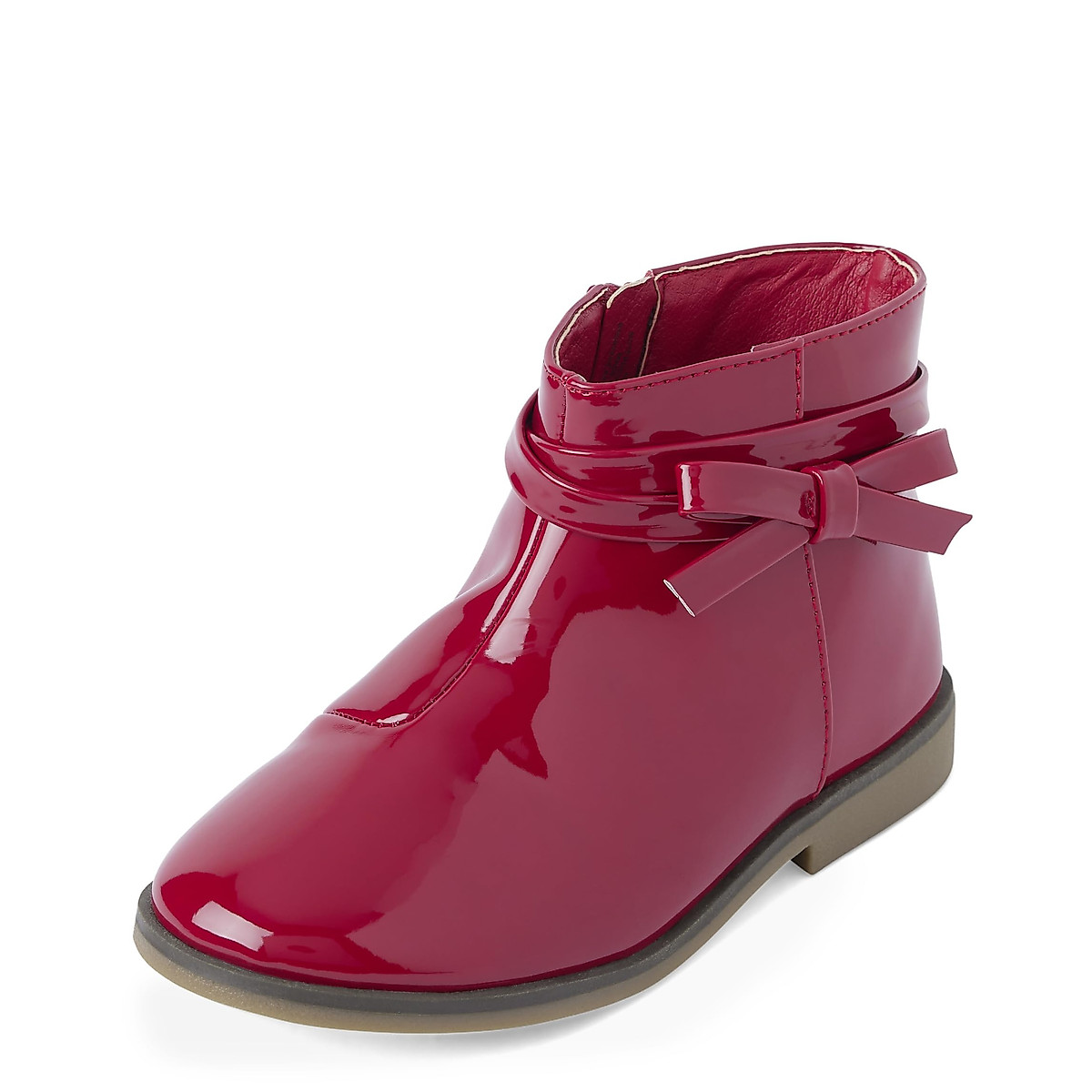 Gymboree,and Toddler Faux Leather Booties Ankle Boot,Red,Youth 2