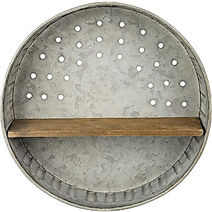 Primitives by Kathy 38024 Rustic-Inspired Wall Shelf, Metal and Wood