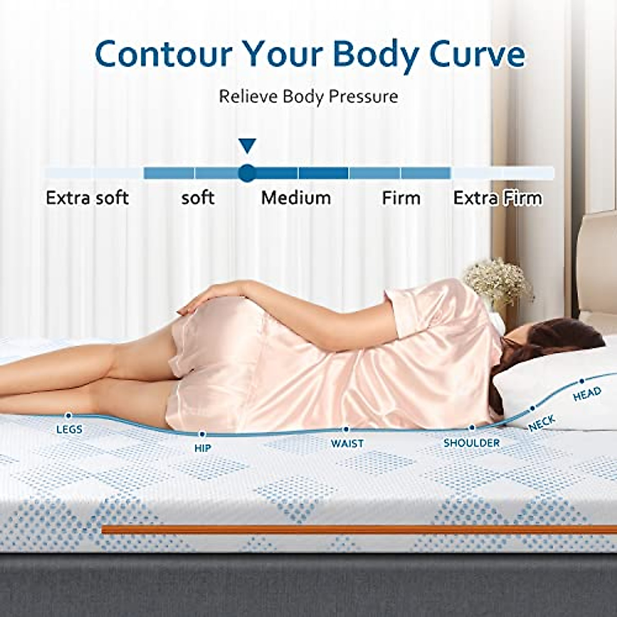 Maxzzz 3 Inch Full Size Mattress Topper-Gel Memory Foam Bed Topper-Copper Infused Pressure Relief Pad-Soft Removable Washable Cover-2 Layer Ventilated Design High-Density Memory Foam