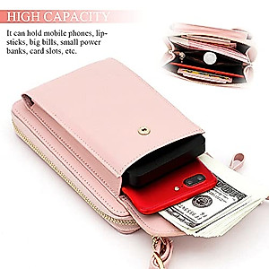 The Original Clutch Wallet, Crossbody Leather Shoulder Bags and Clutches, Women's Crossbody Handbags Cellphone Pouch (Gray)