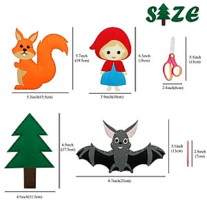 Flying Childhood Woodland Sewing Kit for Kids Felt Crafts Christmas Gift for Girls Boys Ages 6-8 DIY Kits Stuffed Animals Art Supplies 12 Pack