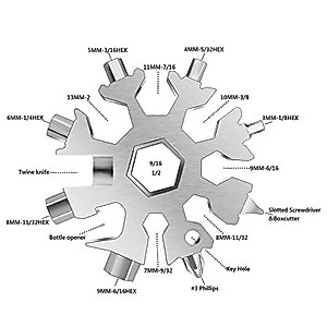 20 In 1 Snowflake Multi-Tool ,Great Christmas stocking stuffer,Unique Gifts for Dad Men Women