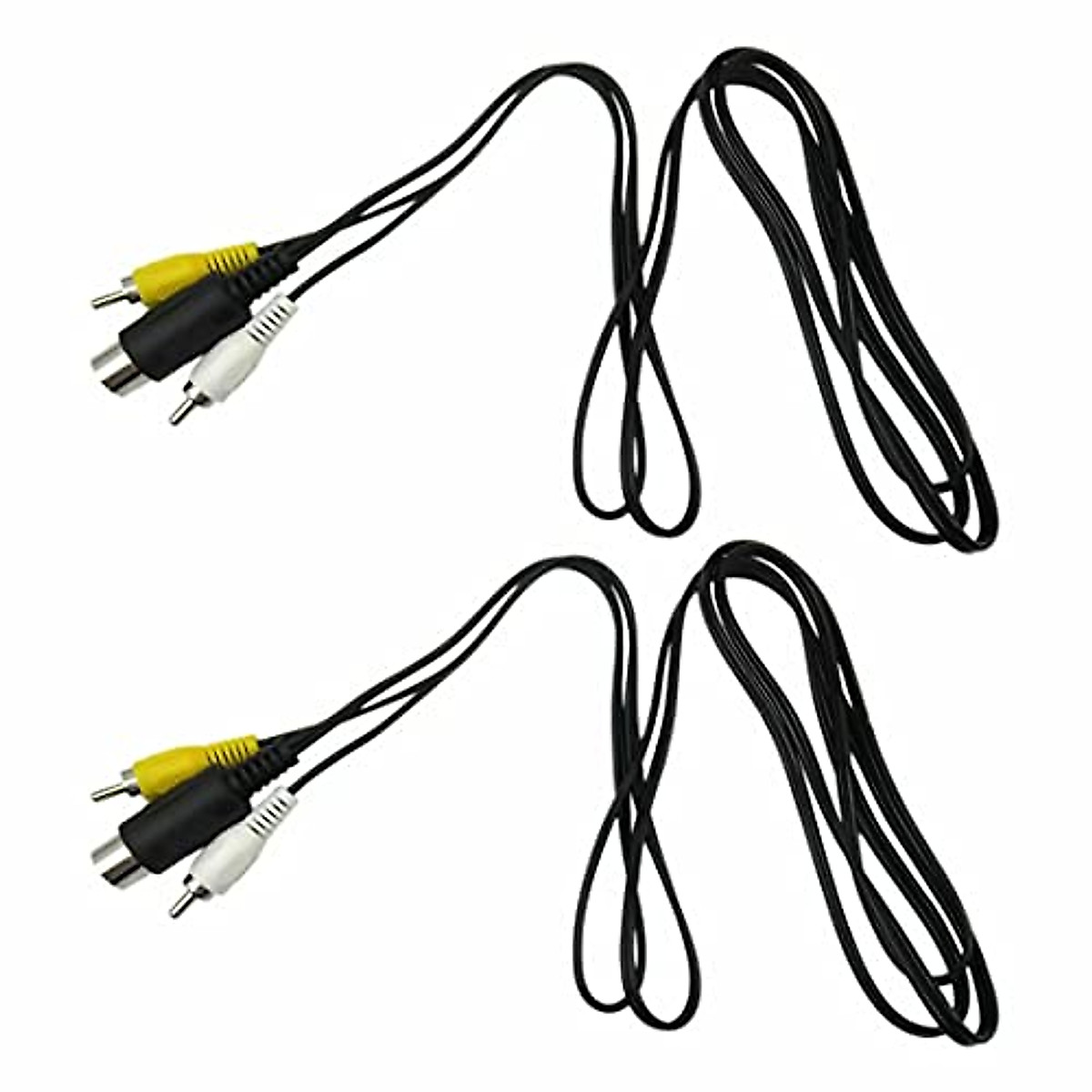 WGL 2pcs New Replacement RCA AV Cable for Sega Genesis & Sega Master System