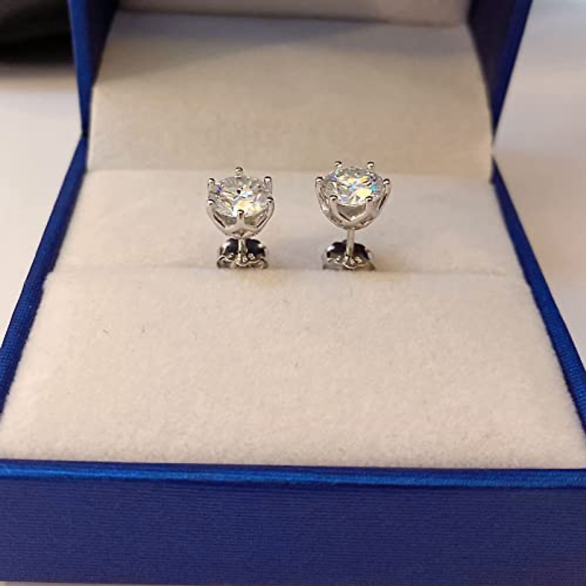 CHASKI Moissanite Stud Earrings 2ct G H I Color 925 Sterling Silver White Gold Plated Earring Women Men Lab Created Diamond Earrings