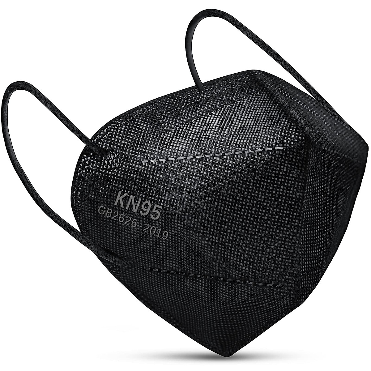 Boncare KN95 Face Mask 30 PCs, 5-Layer Black Face Mask for Men & Women Filter Efficiency≥ 95%, Breathable and Comfortable, Black