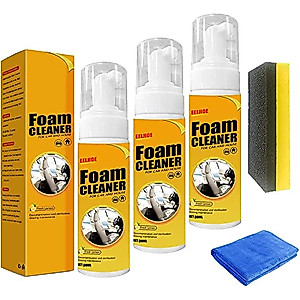 DENGWANG Amplesunshine Foam Cleaner, Amplesunshine Powerful Stain Removal Kit, Foam Cleaner for Car and House Lemon Flavor, Strong Decontamination Cleaners Spray for Kitchen (30ml, 3pcs)
