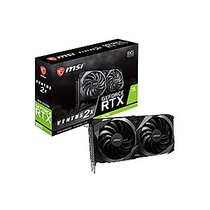 MSI Gaming GeForce RTX 3070 LHR 8GB GDRR6 256-Bit HDMI/DP Nvlink Torx Fan 2 Ampere Architecture OC Graphics Card (Ventus 2X)