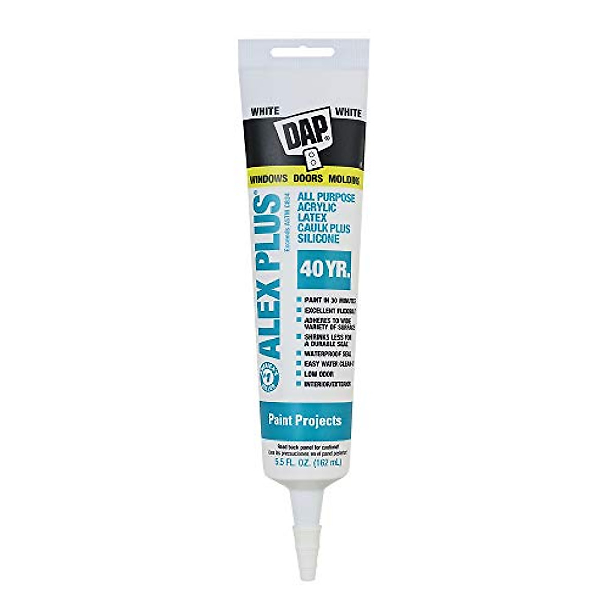 Dap 18128 Alex Plus Acrylic Latex Caulk Plus Silicone 5.5-Ounce