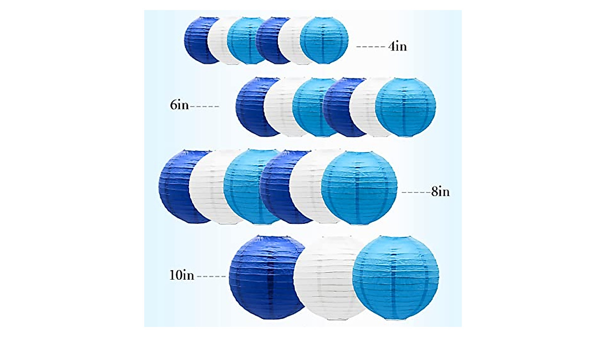Blue Paper Lanterns - Enhance Your Party Decor