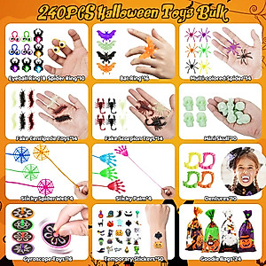 Shemira Halloween Party Favors for Kids, Bulk Halloween Party Favors, 240Pcs Bulk Halloween Toys for Trick or Treat, Classroom Carnival Prizes Halloween Goodie Bags Stuffers, Halloween Gifts for Kids