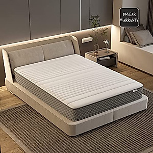 WHITE NEST Queen Mattress, 10 Inch Memory Foam Mattress with Innerspring Hybrid Mattress in a Box Pressure Relief & Supportive Full Size Mattress (Queen)…