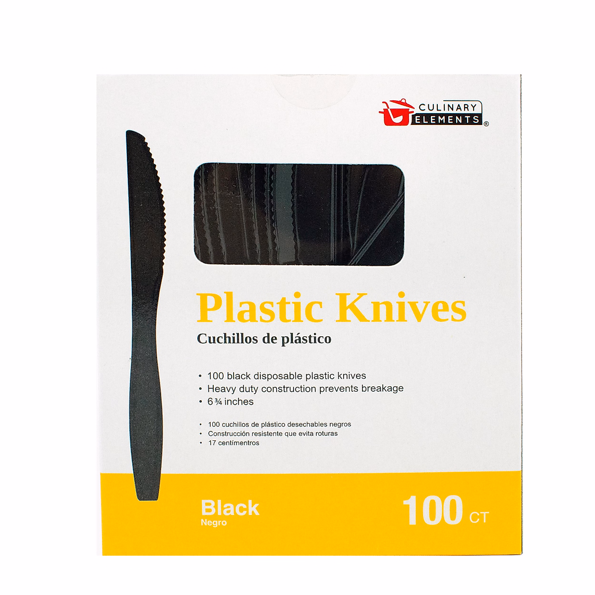 Plastic Cutlery: Disposable Utensils, Clear, White & Black Packs - Great for Parties, Picnics, Office & School