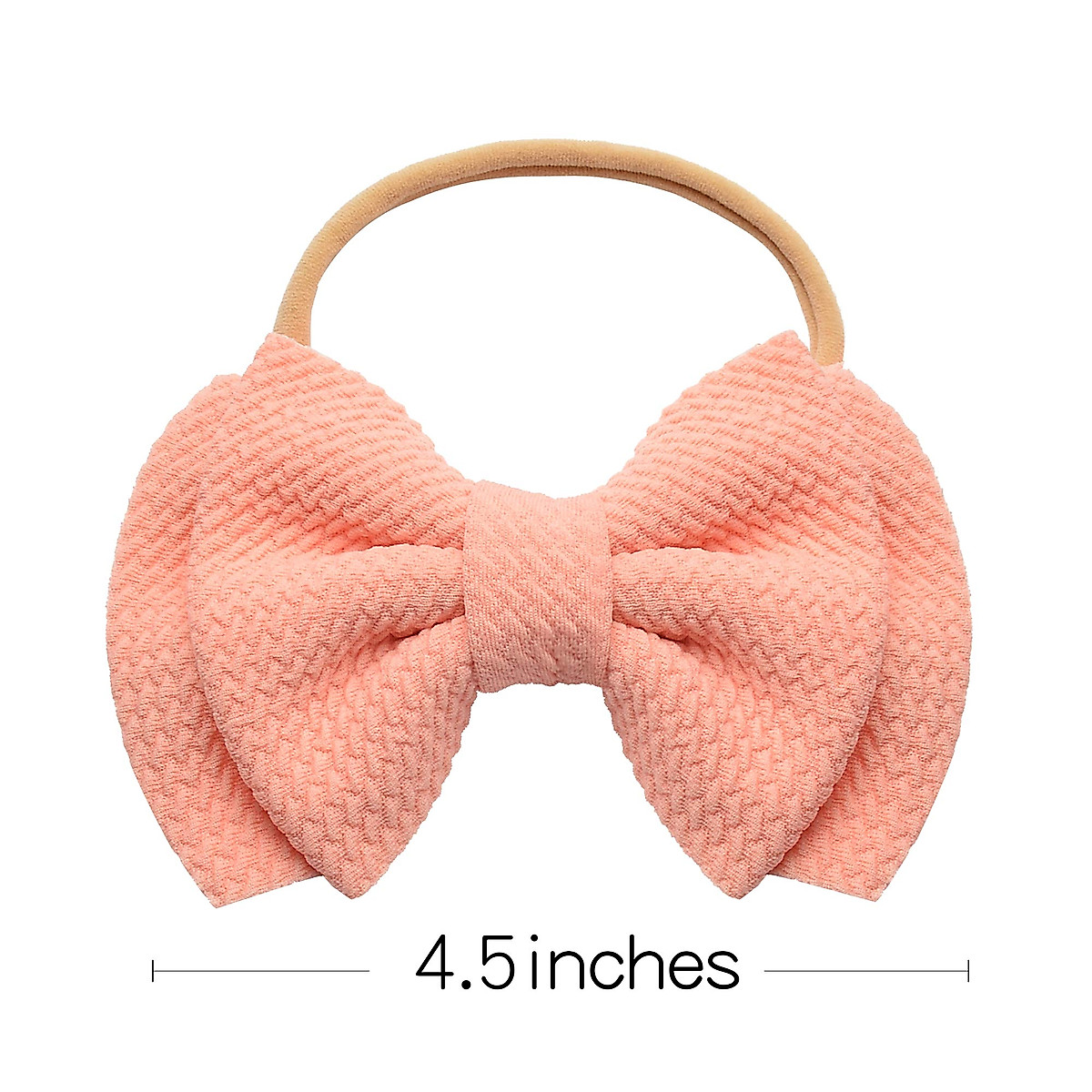 Prohouse 20 PCS Big Bows Baby Nylon Headbands Hairbands Hair Bows Elastics for Baby Girls Newborn Infant Toddler Child Hair Accessories