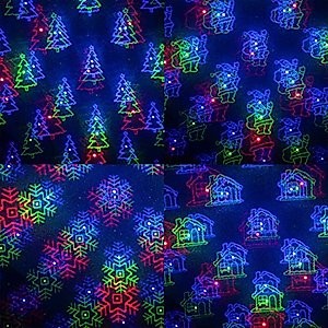 Motion Pattern Firefly 3 Models in 1 Continuous 18 Patterns LEDMALL RGB Outdoor Laser Garden and Christmas Lights with RF Remote Control and Security kit