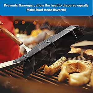 Uniflasy Grill Replacement Parts Kit for Dyna-Glo DGF350CSP DGF350CSP-D 2-Burner Open Cart Propane Gas Grill Stainless Steel Heat Plate Shield and Grill Burner