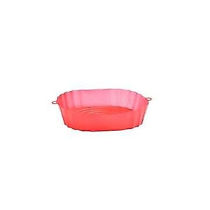 Silicone Air Fryer Accessories Pack of 3(Green, Pink, Red) Liner Basket Air Fryer Silicone Pot Tray, Reusable Air Fryer Silicone Basket Heat Resistant Easy Cleaning, Oven Baking Tray