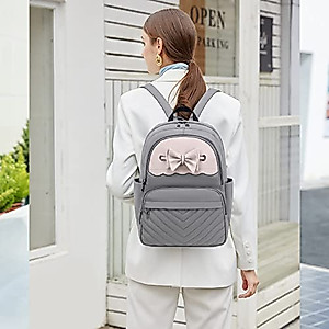 MYHOZEE Leather Backpack Purse for Women - Fashion Backpack Girls with Cute Bowknot Satchel Bags Bookbag Casual Travel Daypacks, Black