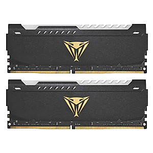 Patriot Viper Steel RGB DDR4 RAM 32GB (2X16GB) 3600MHz CL20 1.35v UDIMM Desktop Gaming Memory Kit Compatible with XMP - PVSR432G360C0K