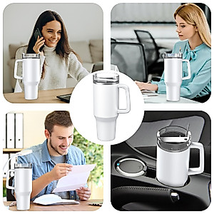 VBV 40 oz Tumbler with Handle and Straw, BFA Free Tumbler with Lid and Straw, Double Wall Vacuum Reusable Stainless Steel Insulated Water Bottle for Home, Office and Travel