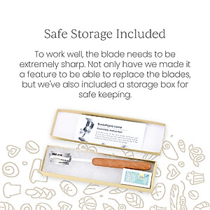 Breadtopia Bread Lame with 5 Blades & Storage Box | Premium Lame Bread Tool | Bread Lame Dough Scoring Tool | Perfect as a Sourdough Scoring Blade | Ideal Gifts for Bakers |