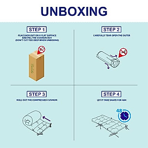 YOOZEKU Outdoor/Indoor High Back Chair Cushion,Waterproof All-Weather Stuffed High Rebound Foam Adirondack Chair Cushion,Seat/Back Chair Cushion for Outdoor Furniture,Navy Blue