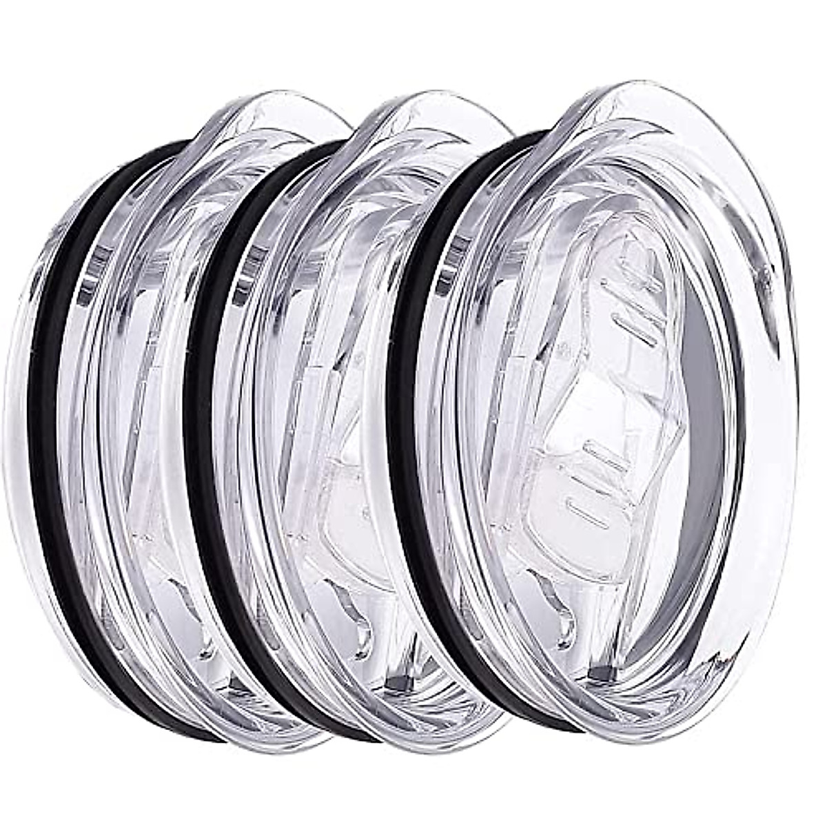 Compatible with Yeti Lids 20 oz Replacement Lid, Ozark Trail, Old Style Rtic and More Splash Resistant Lids Spill Proof Tumbler Lid Clear Cup Silicone Sliding Covers BPA Free(20OZ 3 Pack)