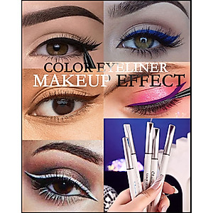 Lysdefeu Black Matte Liquid Eyeliner Pencil, Waterproof, Pigmented, Smudge-proof, Long Lasting, 24H Colors, Ideal for All Eye Shapes for Women