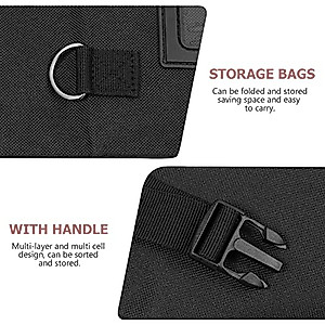 Chef Knife Bag Carry Pouch: Chef Knife Roll Bag Portable Knife Carrier with Shoulder Strap Oxford Cloth Cutlery Bag for Outdoor Camping Black