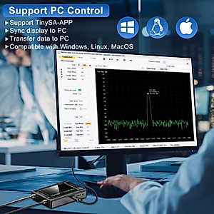 4Inch TinySA Ultra Spectrum Analyzer 100kHz-5.3GHz,V0.4.5.1 Portable Tiny Frequency Analyzer with 32GB SD Card & 3000mAh Battery, 2-in-1 RF Signal Generator RBW LNA DANL Phase Noise