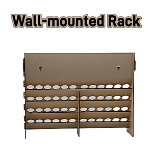 Craft Paint Storage- Paint Holder for Vallejo Paint with 72 Holes - Wall-mounted Craft Paint Rack