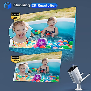 Wireless Outdoor Security Camera, 10400mAh Rechargeable Battery Powered WiFi Camera YESKAMO 1080P Surveillance Camera for Home Security Wire Free Battery Camera Dual Antenna Motion Dection 2 Way Audio