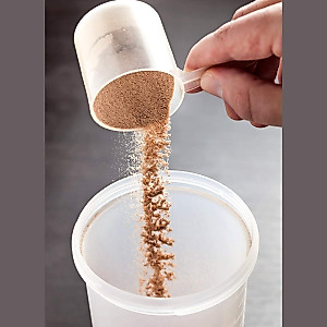 Plastic Measuring Scoop, (29.6 cc | 2 tablespoon | 1/8 Cup | 29.6 mL) Long Handle Spoons for Powders, Granules, Coffee, Pet Food, Baking Supplies, Protein and Other Dry Goods, BPA Free (Set of 1)