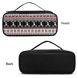 Rnyleeg Aztec Stethoscope Holder Case with Handle Christmas Snowman Print Stethoscope Accessories for Nurse Portable Stethoscope Case