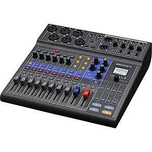 Zoom LiveTrak L-8 Portable 8-Channel Digital Mixer/Recorder with AKG K 240 Studio Pro Headphones & XLR Cable Bundle