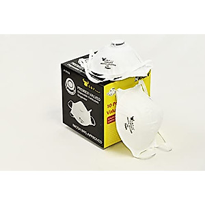 9116 Particulate Respirator Dust Mask with Valve, Two-Strap Cup Style Design, Lightweight with Cushioning Nose Foam, NIOSH Approved 10 Masks