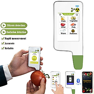 Home Kitchen Nitrate Tester, 6 in 1 Counter Pesticide Residue Detector, Nitrate Tester Fruit Vegetable Meat, Nitrate Tester Geiger Counter dosimeter